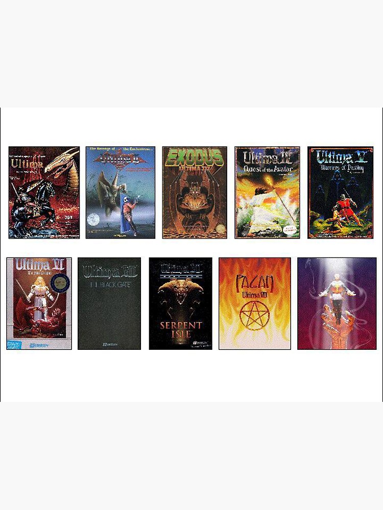 "Ultima I - IX Cover Posters" Sticker for Sale by alpsjourney | Redbubble