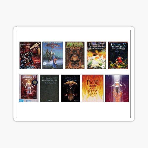 "Ultima I - IX Cover Posters" Sticker for Sale by alpsjourney | Redbubble