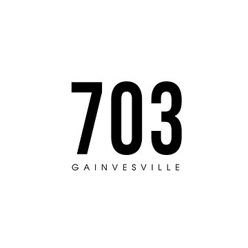 "Gainesville, VA- 703 Area Code design" Sticker for Sale by ...