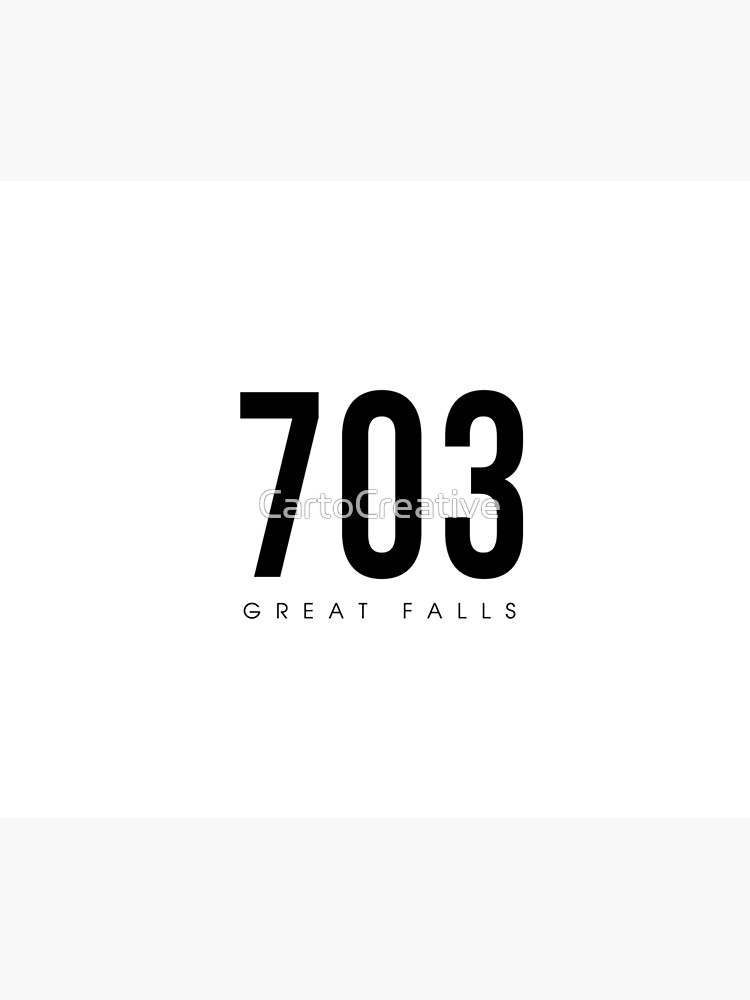 "Great Falls, VA- 703 Area Code design" Art Print by CartoCreative ...