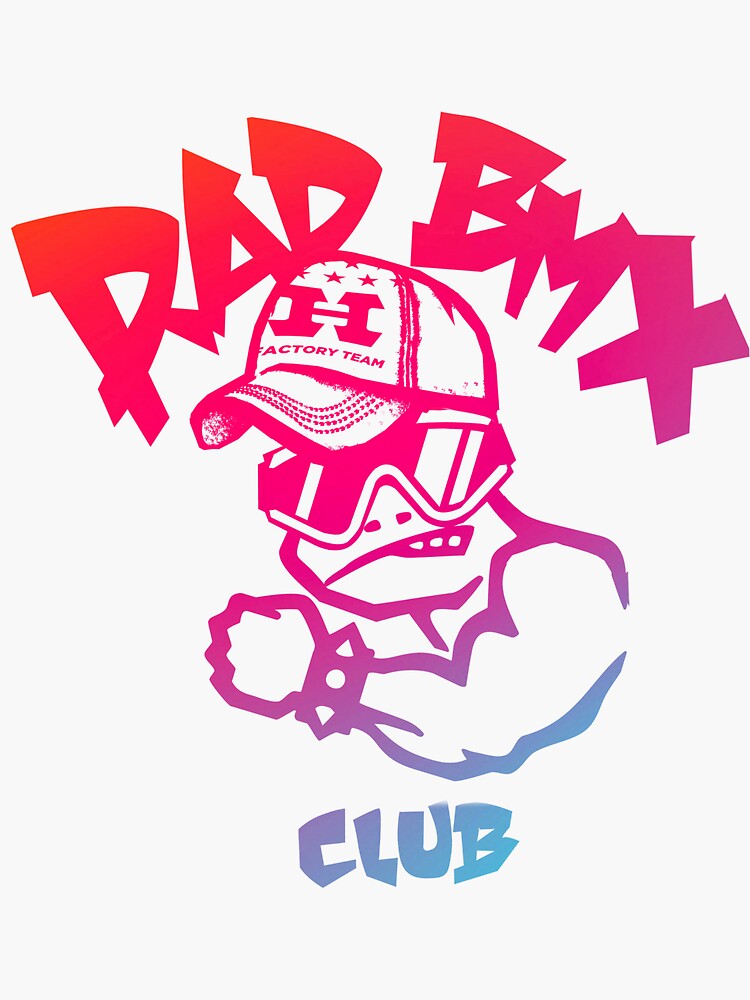 "RAD BMX CLUB old school " Sticker for Sale by RadBrutalism | Redbubble