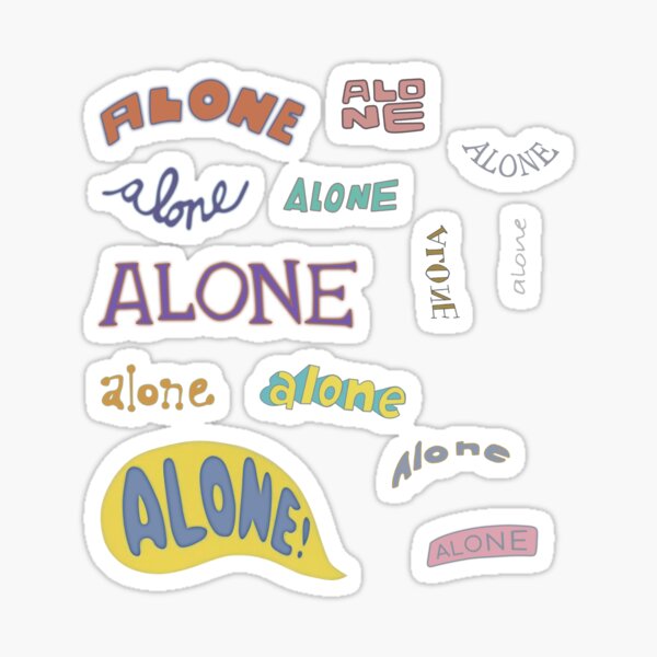 "Alone" Sticker for Sale by pamelahoward | Redbubble