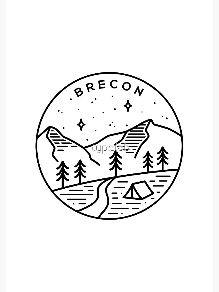 "Brecon Beacons National Park Wales Emblem - White" Photographic Print ...