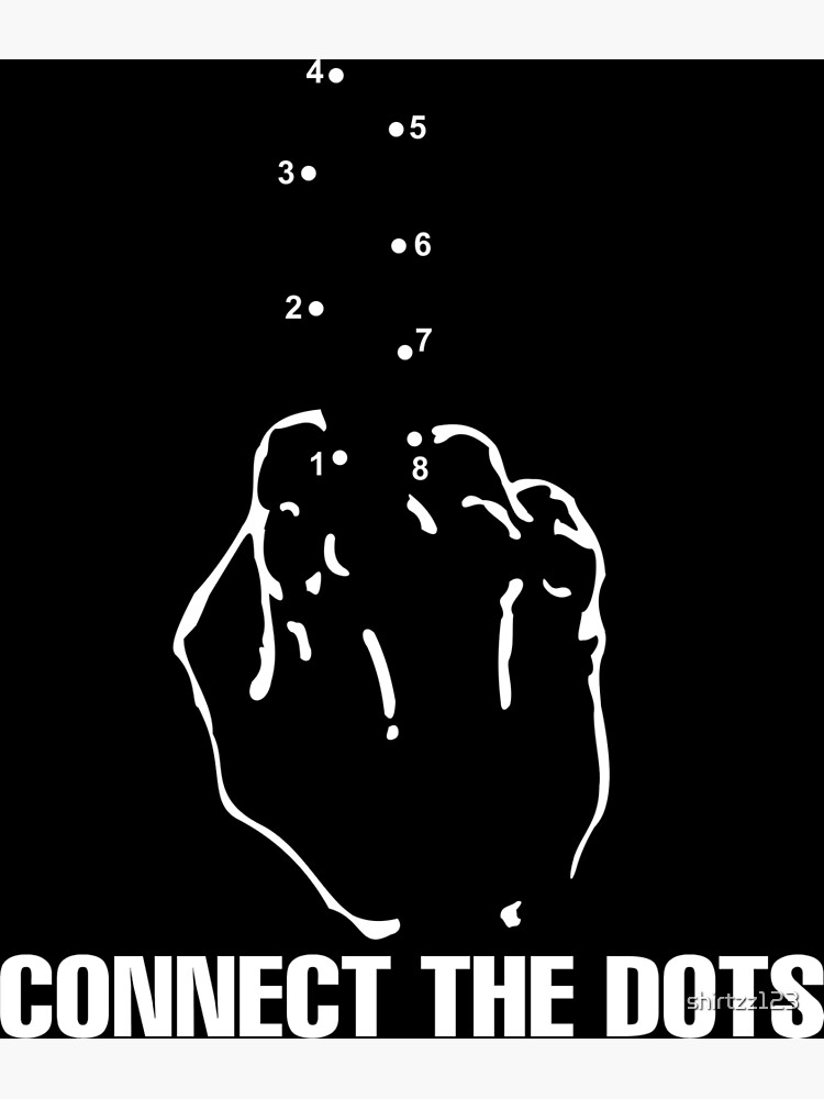 Middle Finger Stinky Son T Fuck You Rebel Funny Connect The Dots Photographic Print For