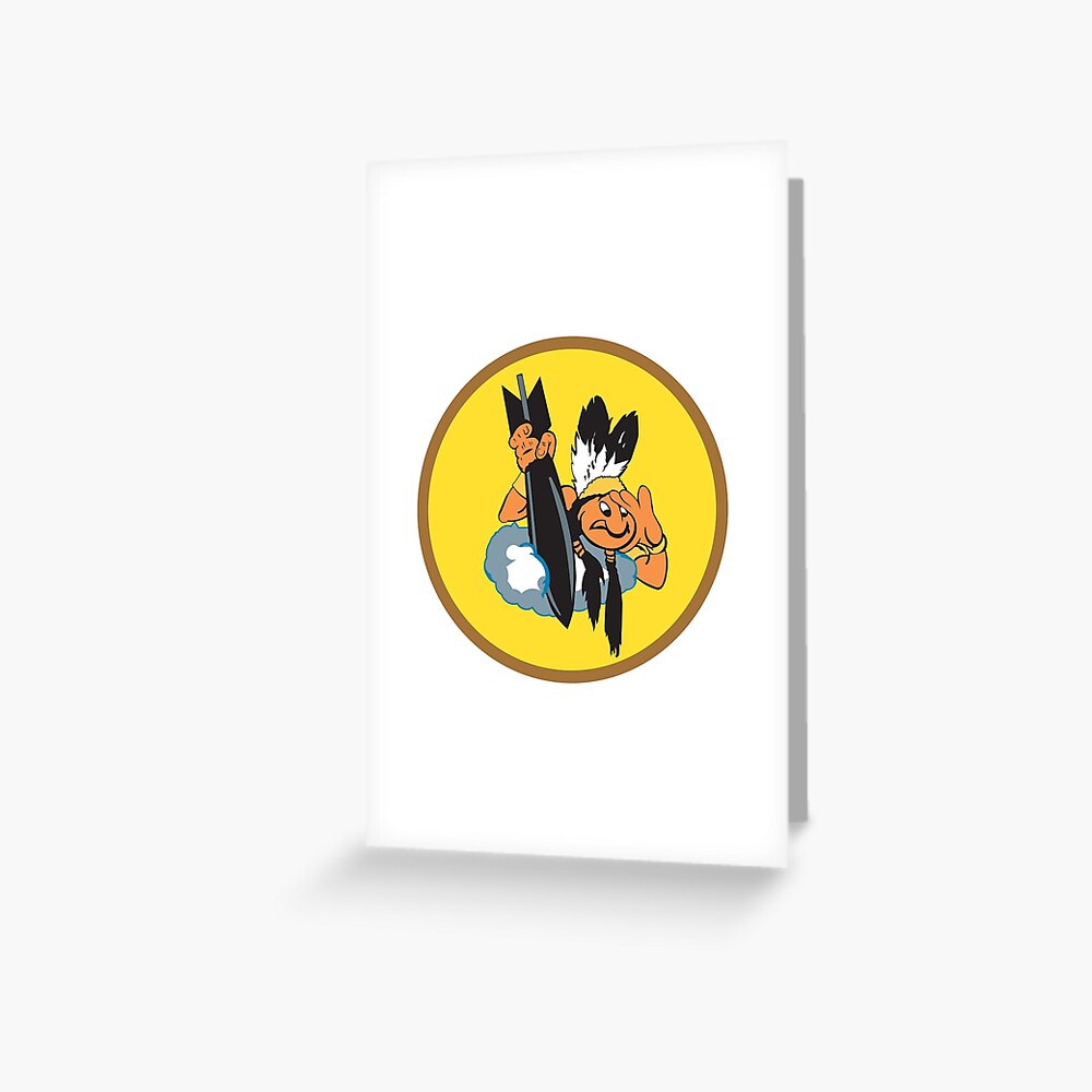 "462nd Bomb Squadron Vintage Military Emblem WWII" Greeting Card for ...