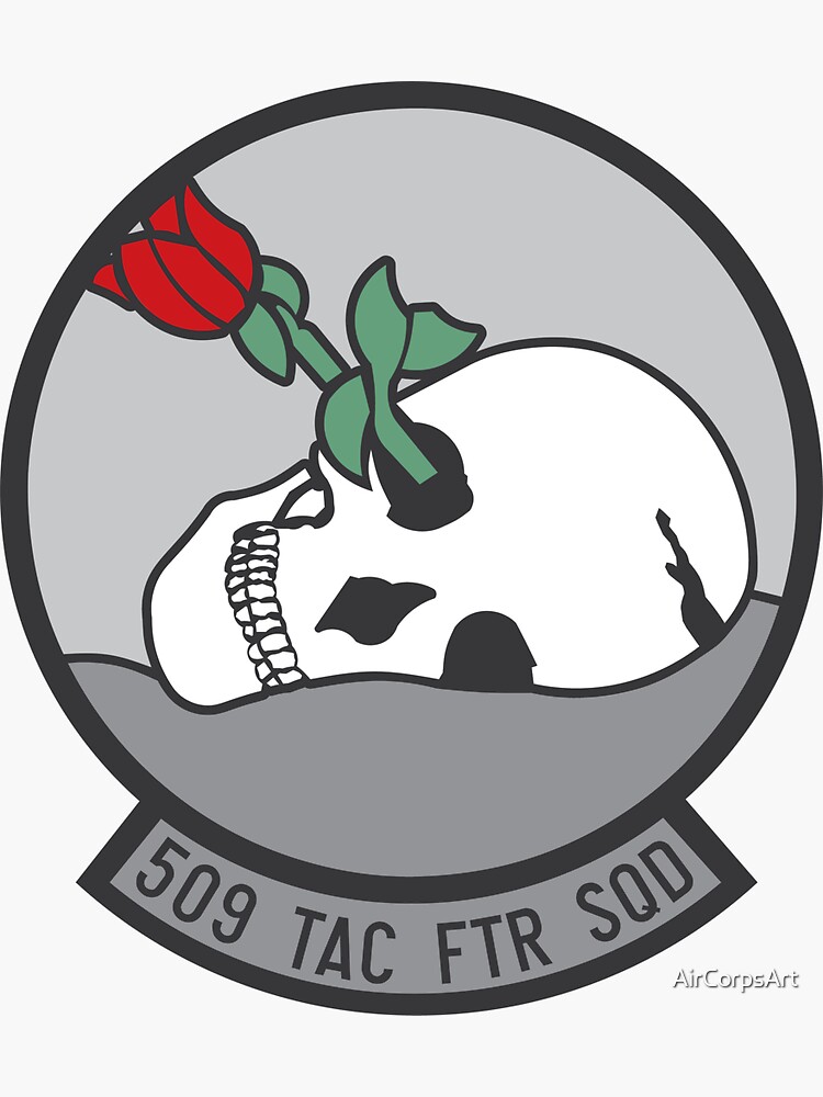 "509th Fighter Squadron Vintage Military Emblem WWII" Sticker for Sale ...