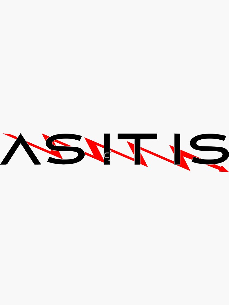 "As It Is logo" Sticker by kayvandartel | Redbubble