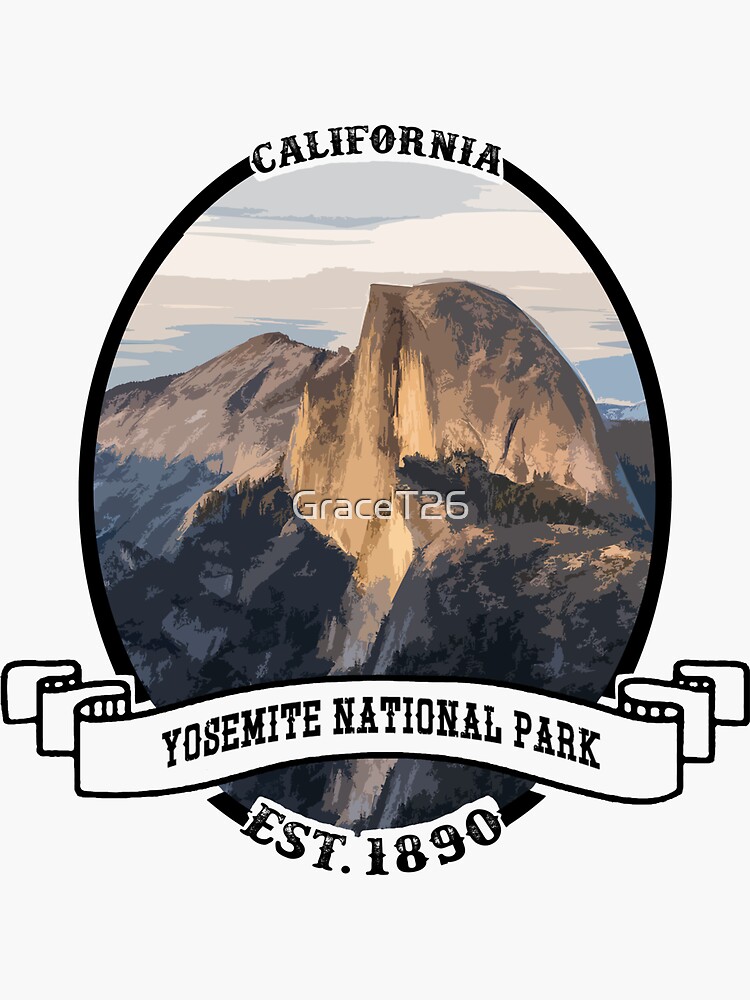 "Half Dome" Sticker by GraceT26 | Redbubble
