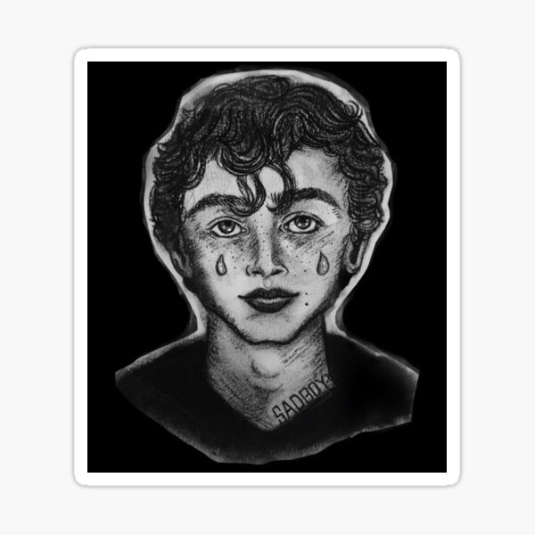 "Sad Boy" Sticker by liza648 | Redbubble