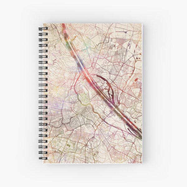 "Vienna map" Spiral Notebook by MapMapMaps | Redbubble