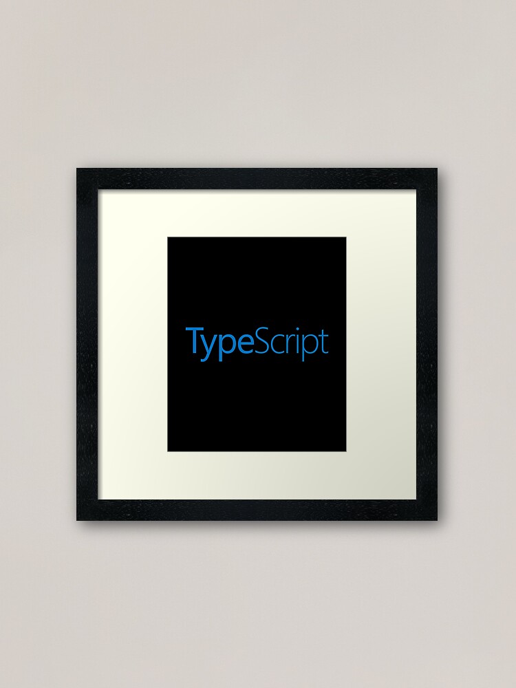 "TypeScript Official Logo (Black)" Framed Art Print for Sale by ...