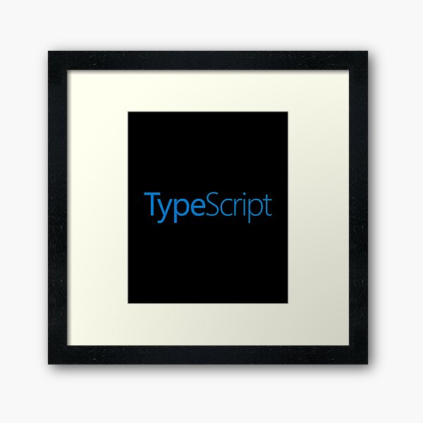 "TypeScript Official Logo (Black)" Framed Art Print for Sale by hellkni9ht | Redbubble
