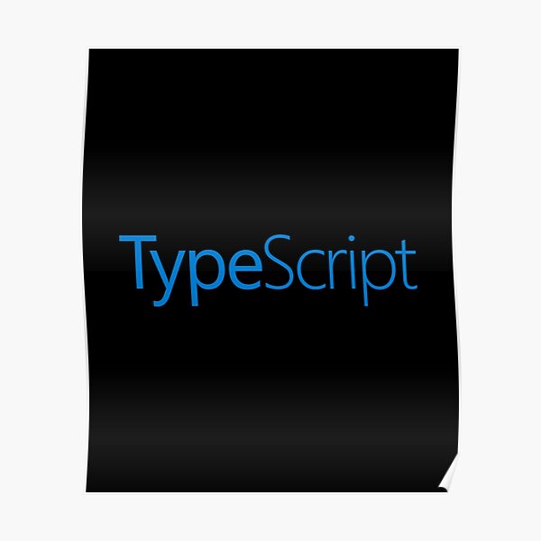 "TypeScript Official Logo (Black)" Poster for Sale by hellkni9ht ...