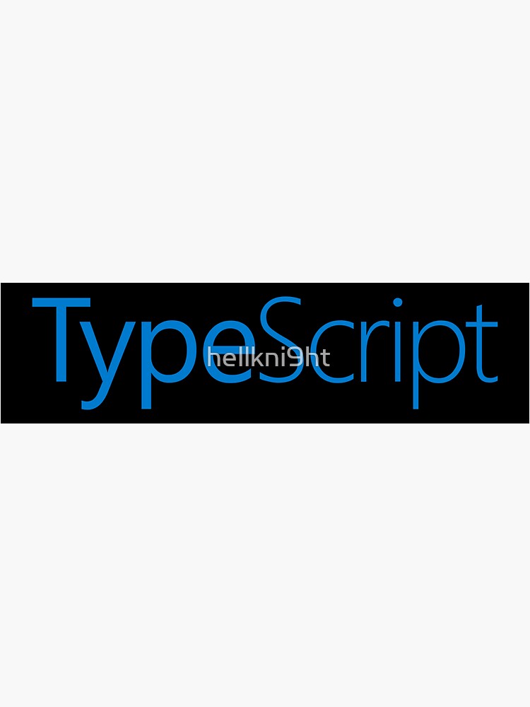 "TypeScript Official Logo (Black)" Sticker by hellkni9ht | Redbubble
