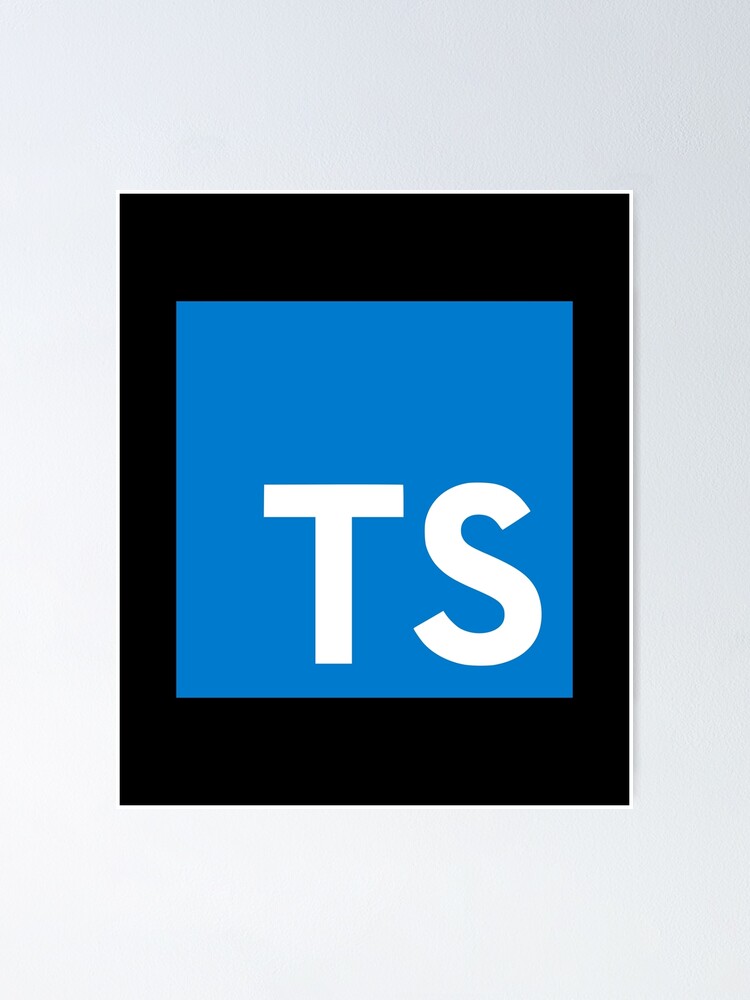 "TypeScript Logo (Black Edition)" Poster for Sale by hellkni9ht | Redbubble