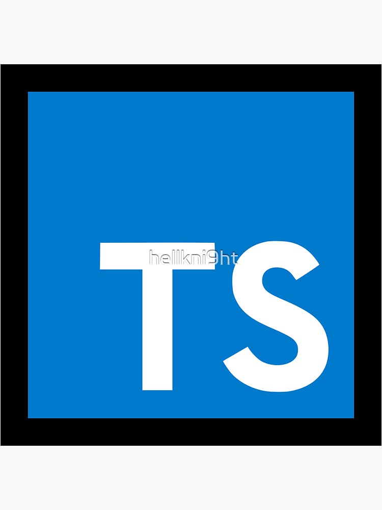 "TypeScript Logo (Black Edition)" Sticker for Sale by hellkni9ht ...