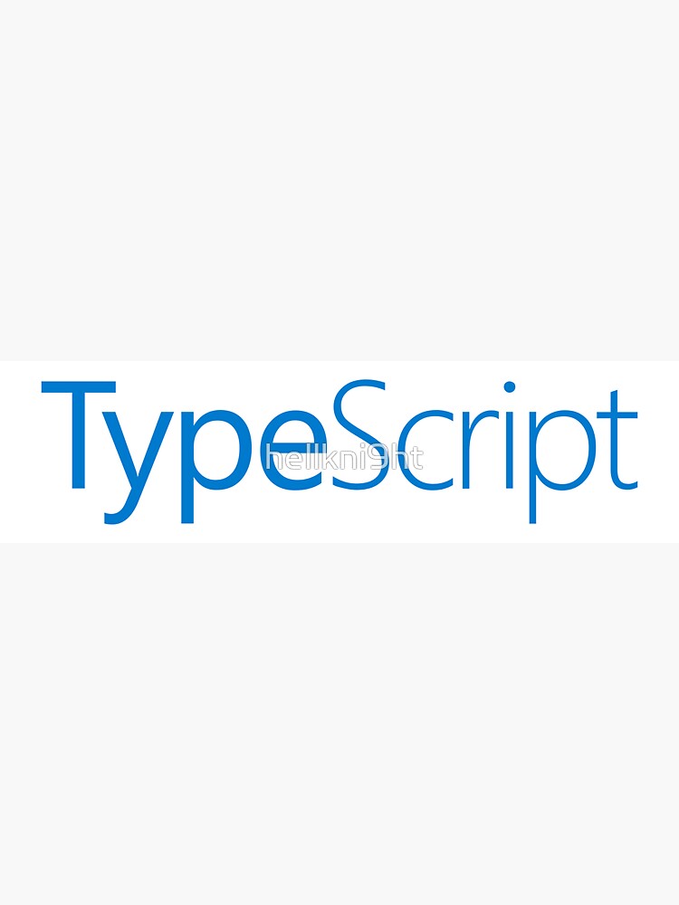 "TypeScript Official Logo (White)" Sticker by hellkni9ht | Redbubble