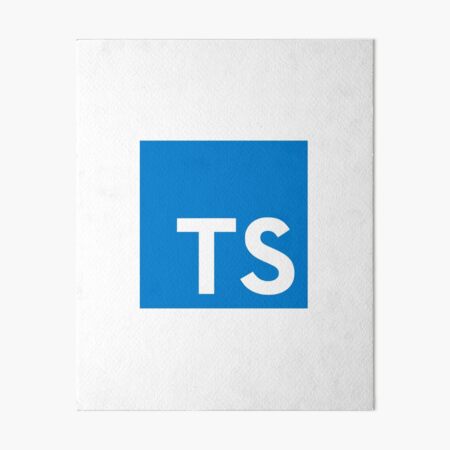 "TypeScript Logo (White)" Art Board Print for Sale by hellkni9ht ...