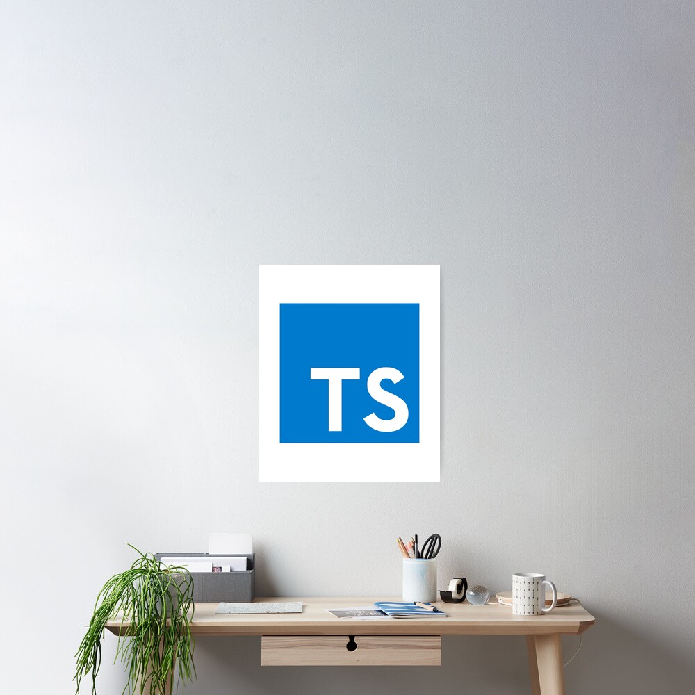 "TypeScript Logo (White)" Poster by hellkni9ht | Redbubble