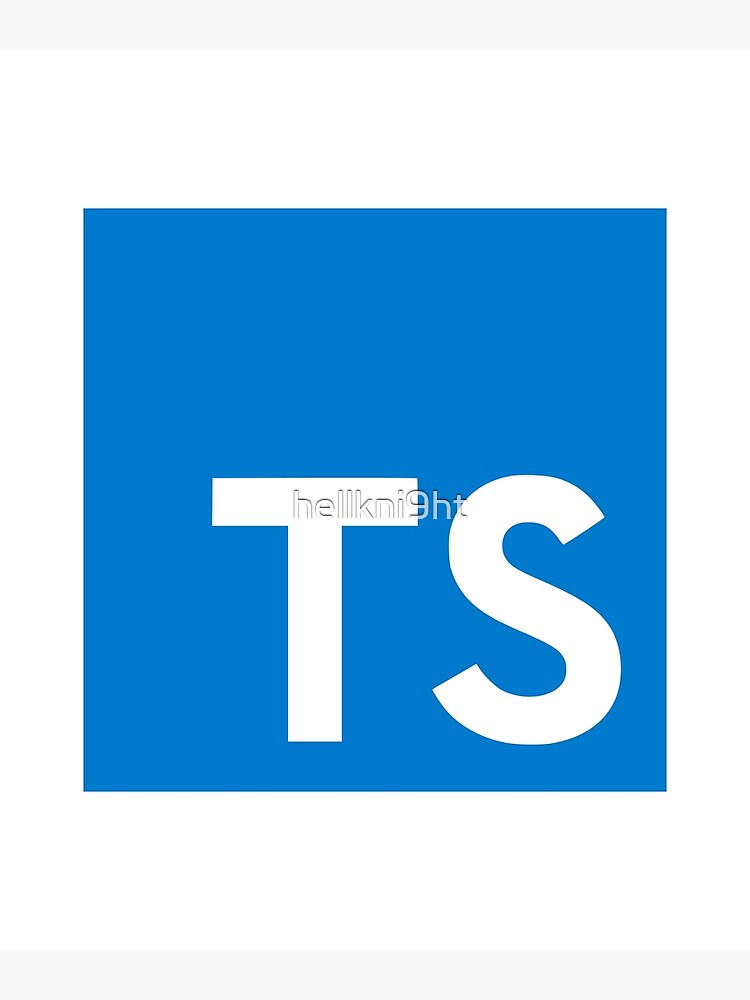 "TypeScript Logo (White)" Poster by hellkni9ht | Redbubble