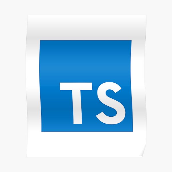 "TypeScript Logo (White)" Poster by hellkni9ht | Redbubble