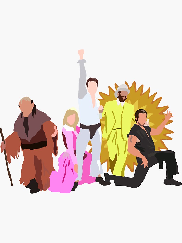 "Nightman and Dayman" Sticker for Sale by emsora | Redbubble