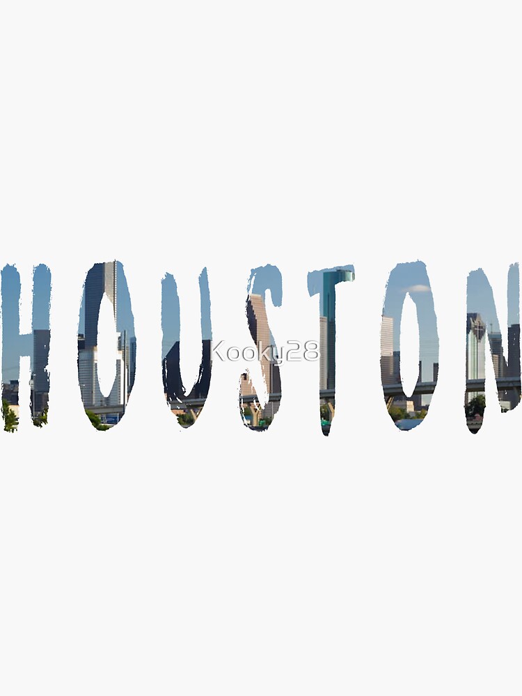 "Houston Skyline" Sticker for Sale by Kooky28 | Redbubble