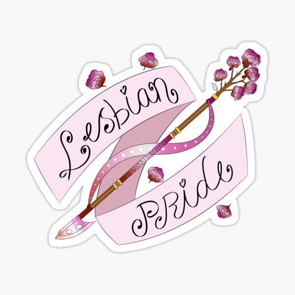 "Lesbian Pride Arrow" Sticker by MetallicWings15 | Redbubble