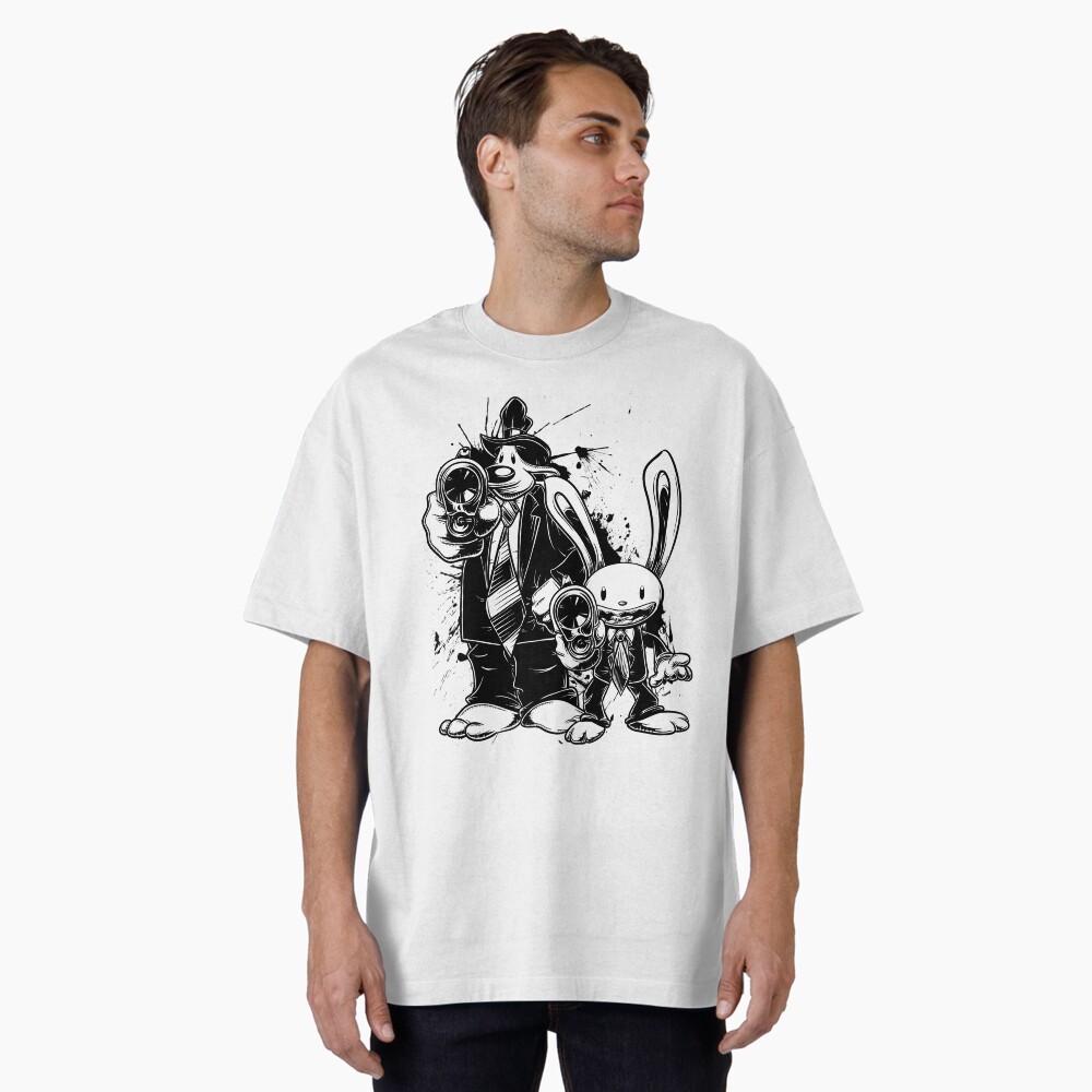 "Sam & Max X Pulp Fiction (black)" Essential T-Shirt for Sale by crula ...