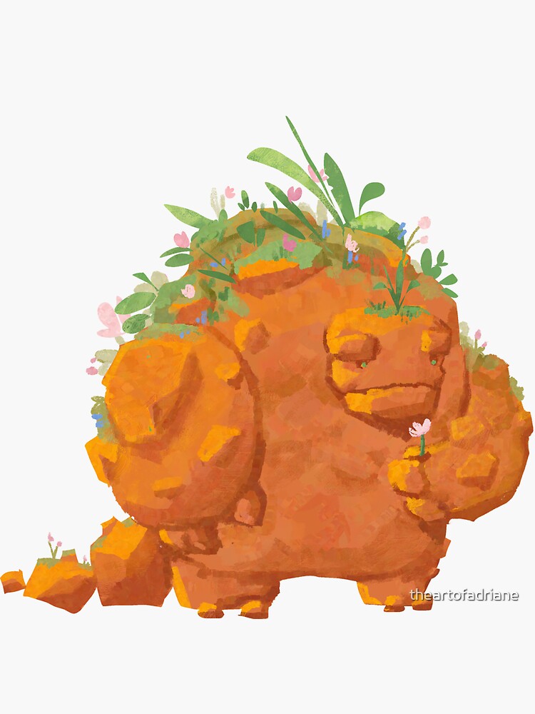 "Big, Friendly Rock " Sticker by theartofadriane | Redbubble