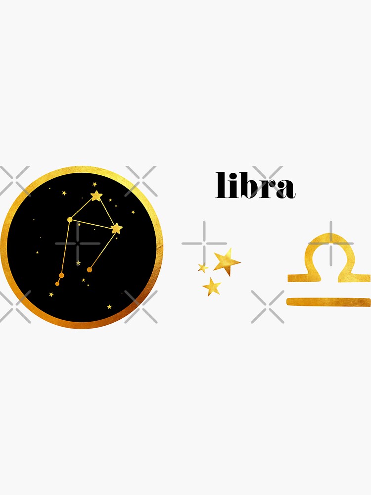"Gold Libra" Sticker by abbyjane325 | Redbubble