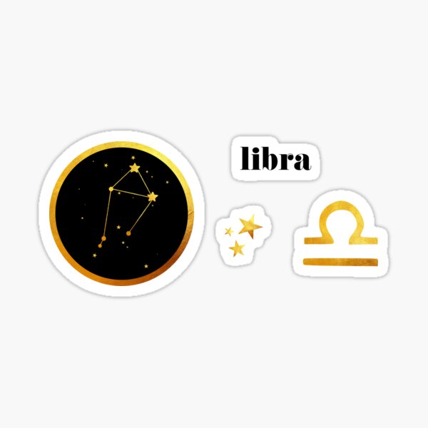 "Gold Libra" Sticker by abbyjane325 | Redbubble