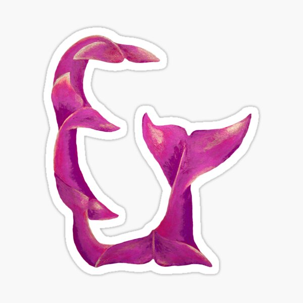 "Kopie von Whaletail / Fluke version 2 (pink)" Sticker for Sale by ...