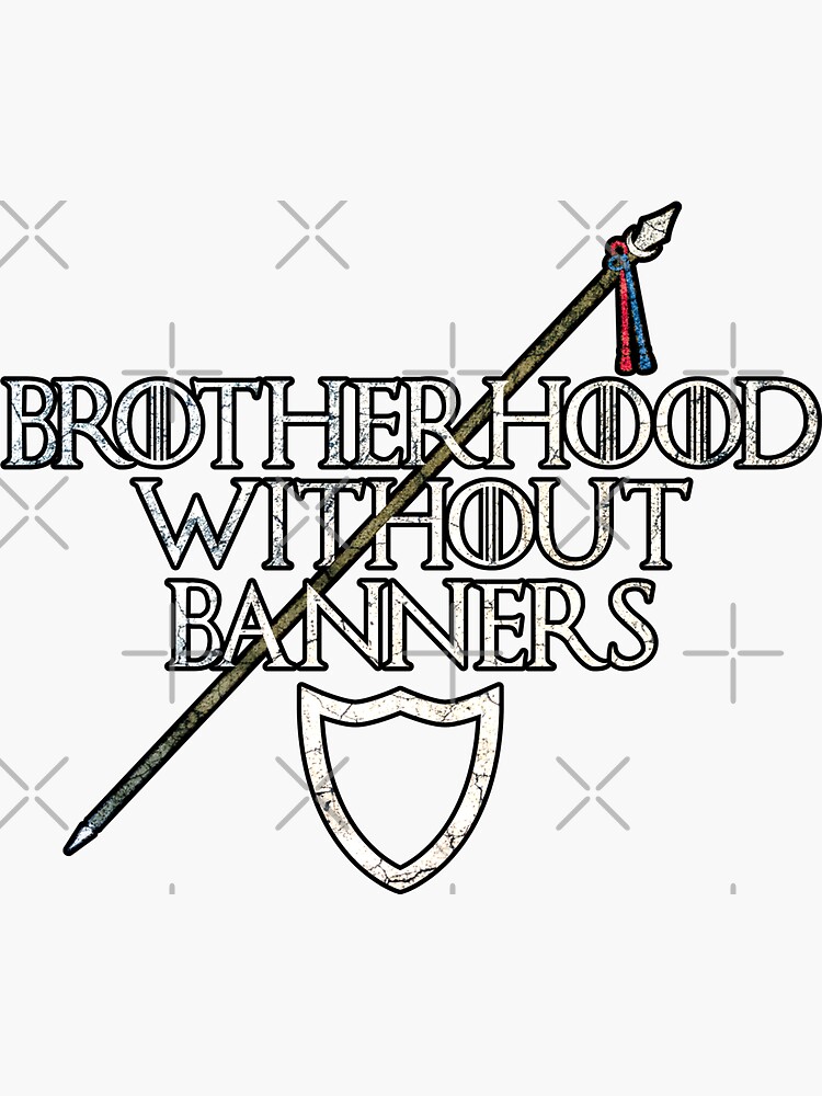 "Brotherhood Without Banners" Sticker for Sale by JamleyAshes | Redbubble