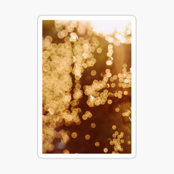 "Beautiful Gold Glitter Bokeh Lights" Sticker for Sale by ...