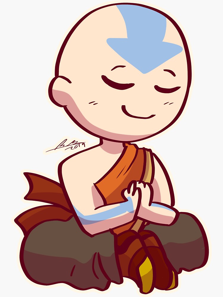 "Aang Chibi" Sticker for Sale by EpikBecky | Redbubble