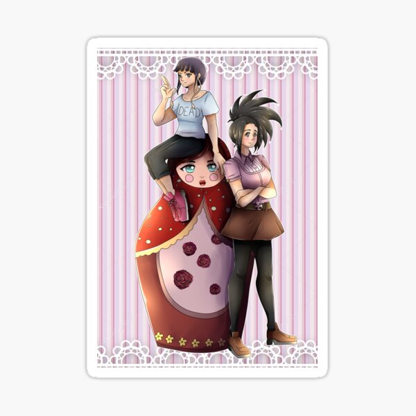 "Momo x Jirou" Sticker by SenpaiHero | Redbubble