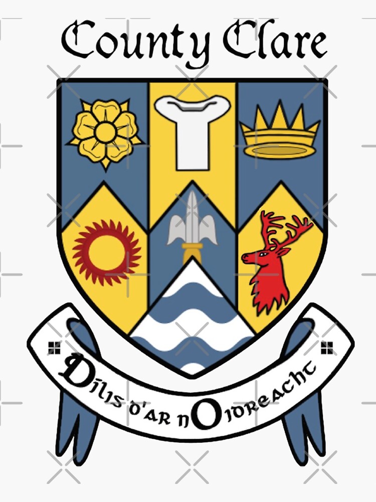 "County Clare Ancient Crest" Sticker for Sale by danastuff | Redbubble