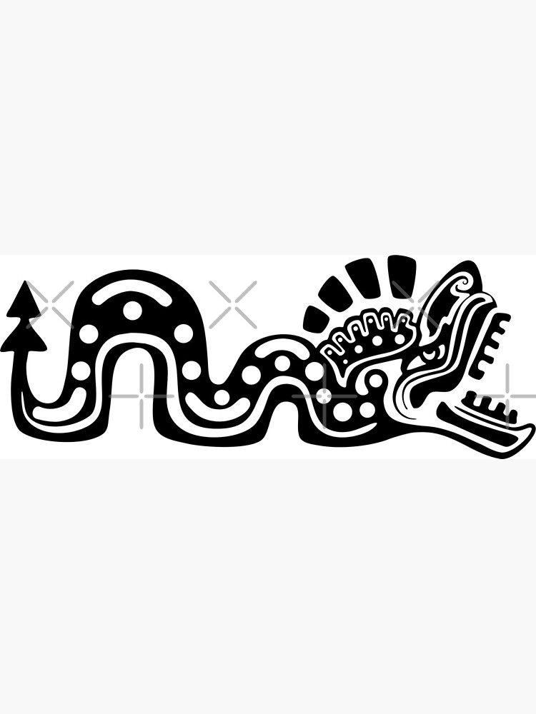 "Aztec Dragon - Black" Greeting Card for Sale by kernowerno | Redbubble