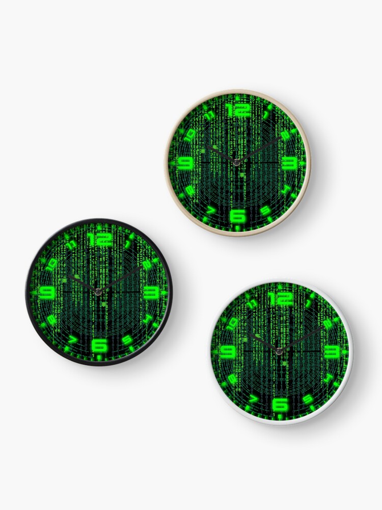 "Caught In The Matrix Clock" Clock for Sale by FantasySkyArt | Redbubble