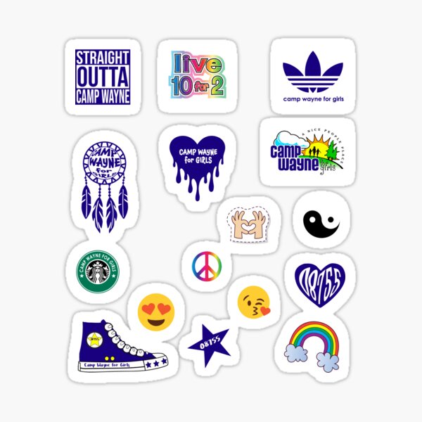 "Camp Wayne for girls Camp Stickers" Sticker for Sale by dddesignsnj ...