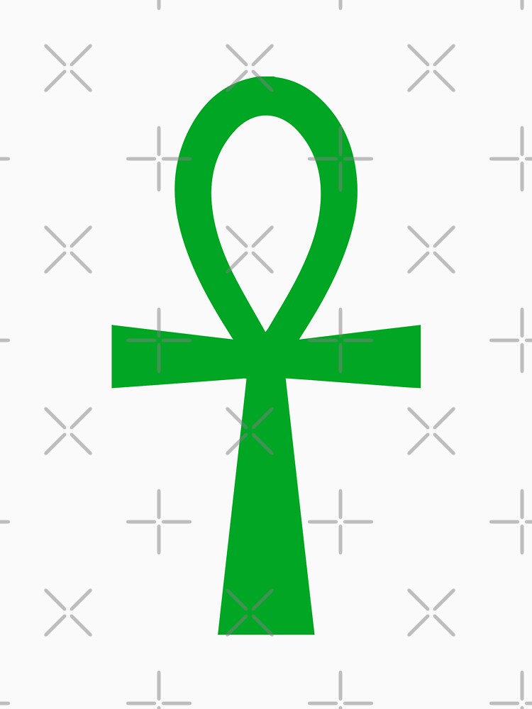 "Green Ankh Hieroglyph Symbol" T-shirt for Sale by Shinryu1 | Redbubble ...