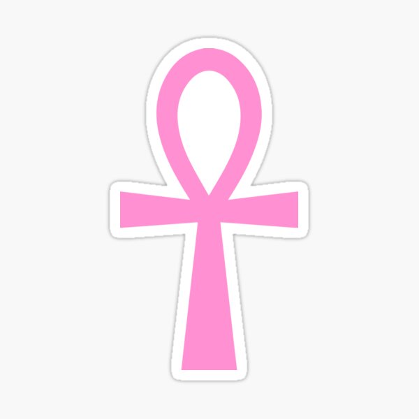 "Pink Ankh Hieroglyph Symbol" Sticker for Sale by Shinryu1 | Redbubble