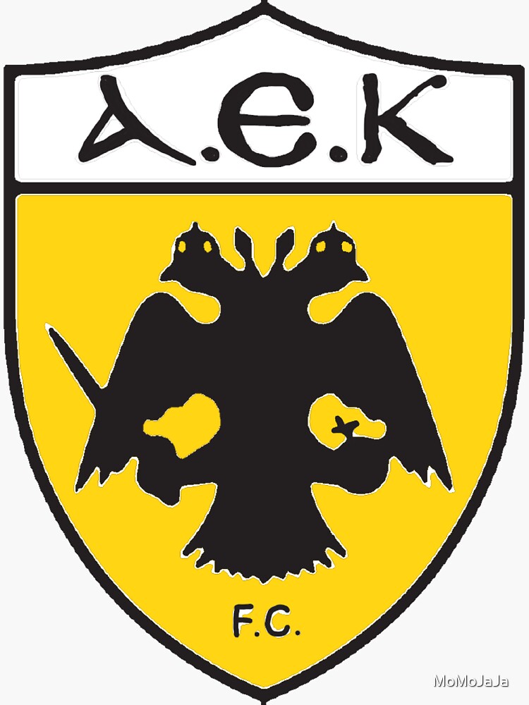 "AEK Athens, from Greece" Sticker for Sale by MoMoJaJa | Redbubble