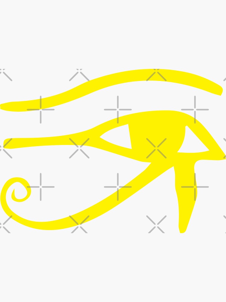 Eye Of Horus Egyptian Hieroglyph Symbol Sticker By Shinryu1 Redbubble