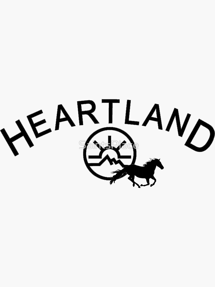 "Heartland Black" Sticker for Sale by SaintsPlace | Redbubble