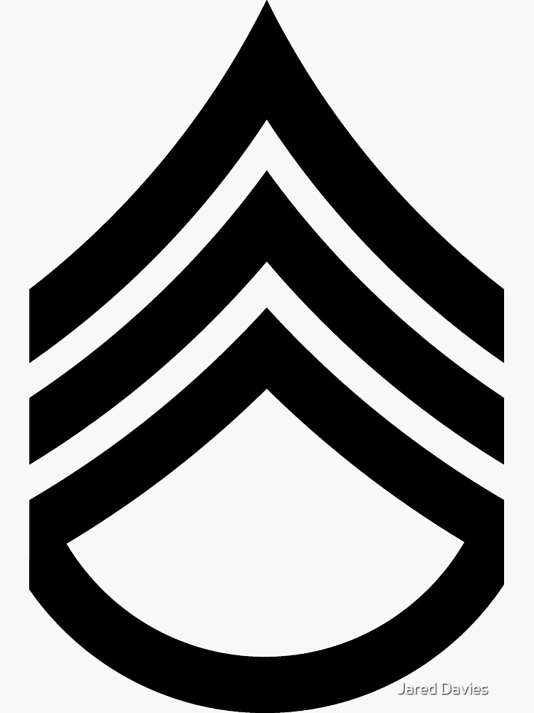 "Staff Sergeant (Black)" Sticker for Sale by MilitaryCandA | Redbubble