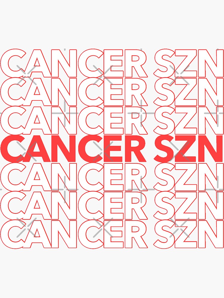 "Cancer Szn" Sticker for Sale by madisonbaber | Redbubble