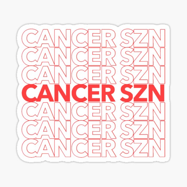 "Cancer Szn" Sticker for Sale by madisonbaber | Redbubble