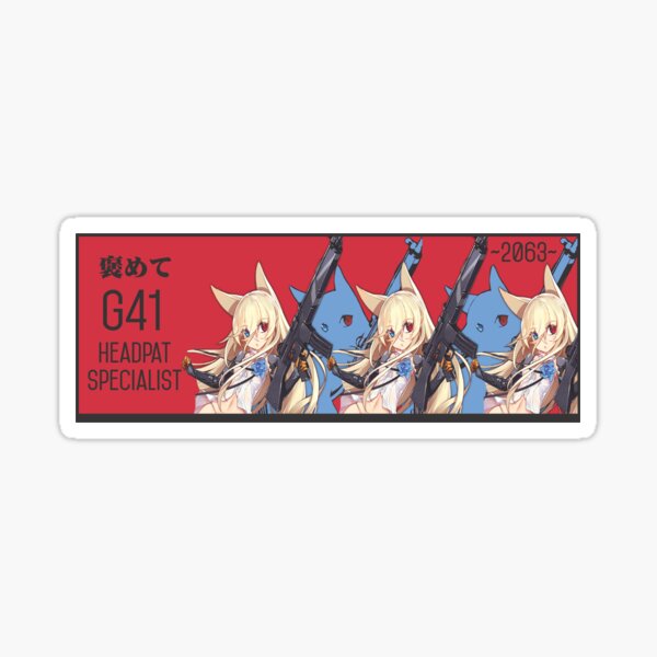"G41 - Headpat Specialist" Sticker by LilDatsunZ | Redbubble